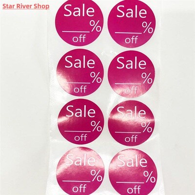 500pcs/Roller Writable Discount Tag Percent Off Labels Price