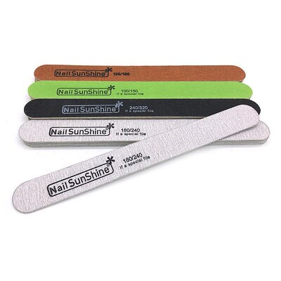 20Pcs Lime A Ongle Nail Sunshine Wooden Nail Files Kit 240/3