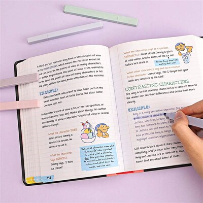 Highlighters Cute Pastel Pens 12 Colors  Pens No Bleed With