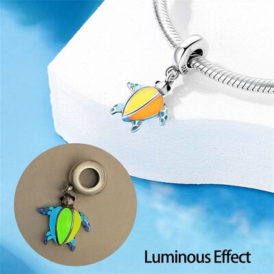 New Ocean Nautilus Seahorse Whale Glow Charm Beads For Origi