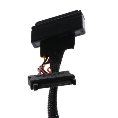 0.5M/1.5Ft Mini SAS SFF 8643 to U.2 SFF-8639 Cable with 15 P