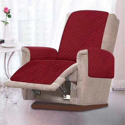 Quilted Sofa Cover Washable Removable Recliner Couch Anti-we