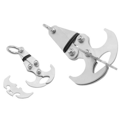 Stainless Steel Folding Grappling Hook - Durable &  Deployme