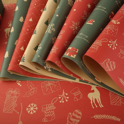 10pc hristmas Wrapping Paper Christmas Gift Gift Decoration