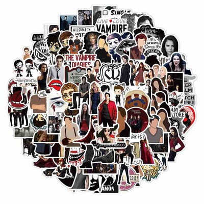 50/100pcs The Vampire Diaries TV Show Stickers Decal DIY Lap