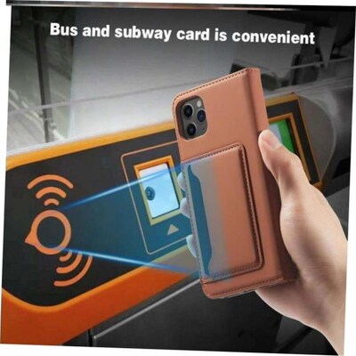 适用于Card Slot Leather Case iPhone11 12 13 14 15 Pro Max X1