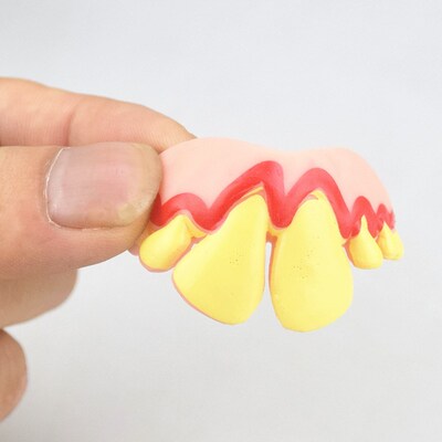 Vampire zombie teeth funny dentures Halloween prank 僵尸假牙