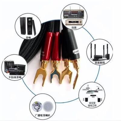 Choseal LB 5108 6N OCC Audiophile HIFI Speaker Cable banana