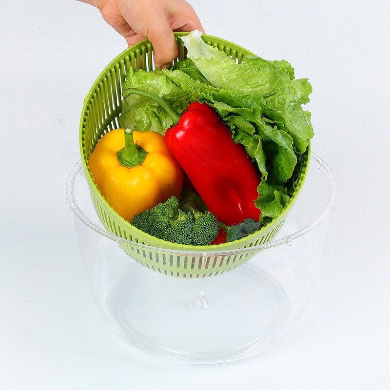 沙拉蔬菜脱水器甩干机厨房水果果蔬洗菜甩干器去水工具沥水篮神器