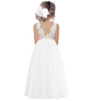 Flower Girl Dress Baby Kids Summer Princess Party Lace Weddi