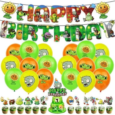 Mario Theme Birthday Party Set Flag Pull Spiral Hanging Cake