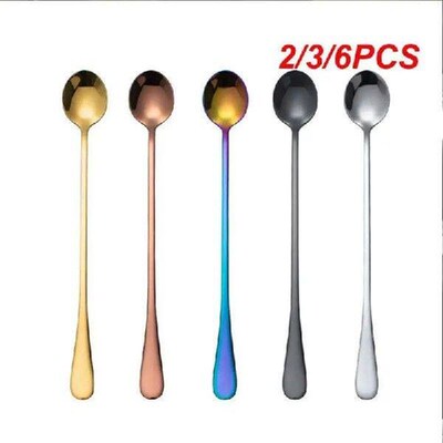 2/3/6PCS Stainless Steel Spoon One Piece Coffee Spoon