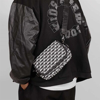 New Houndstooth Small Satchel Steet Fashion Shoulder Crossbo