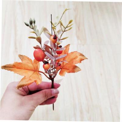 Halloween Harvest  Simulation Pumpkin Maple Leaf Small Flowe