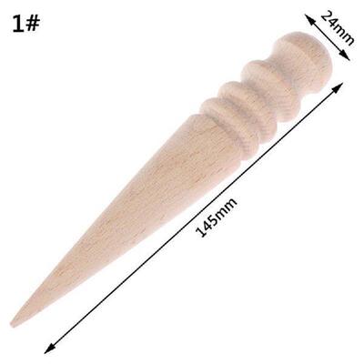 Handmade Burnishing Wood Rod Leather Craft Edges Slicker