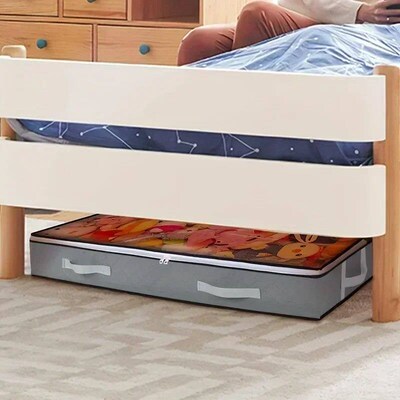 Dutproof under-bed torage box with reinforced handle, uitabl