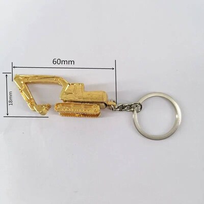 New Creative 3D Excavator Key Chain Fashion Car key Ring Cha