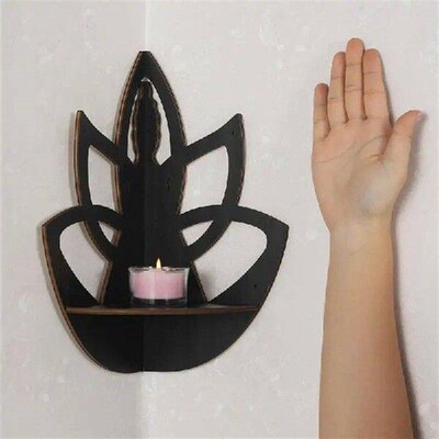 Corner Shelf Wall Mounted Stylish Wooden Floating Corner
