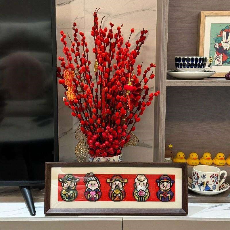 工厂好物五福临门拼豆相框展示画框电视柜入户门玄关摆件元旦新年