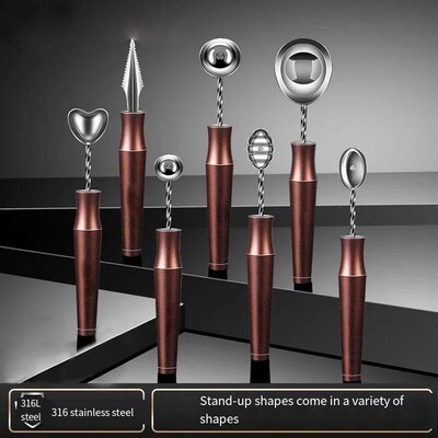 Stainless Steel Fruit Platter Ball Digger Corrugated Carving