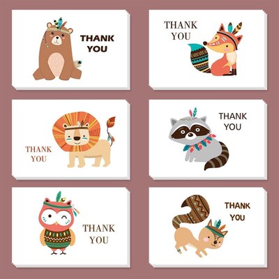thank you Gift card Holiday greeting note card birthday 贺卡