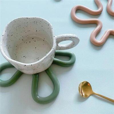 Geometrical Heat Resistant Silicone Mat Drink Cup Coasters N