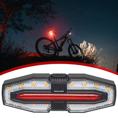 Rechargeable Bike Tail Light with Turn Signals Warning Bike