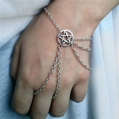 Bluelans Women Fahsion Wiccan Slave Pentagram Pentacle Decor