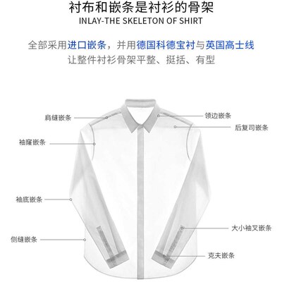Light Luxury Readymade Clothes Non-ironing Mens Shirt Mens
