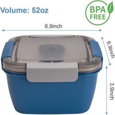 Salad Container Bento Box Tray Leak-Proof Sauce Container