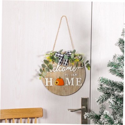 2024new wooden welcome doorplate Christmas Halloween