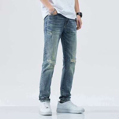 Casual Washed Distessed Ripped  Mens Steet Ansika Loose Dis