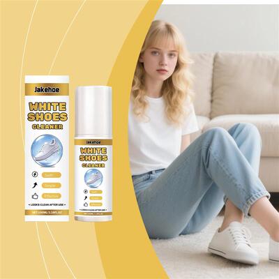 Jakehoe White Shoe Cleaner - Gentle Stain and Yellowing Remo