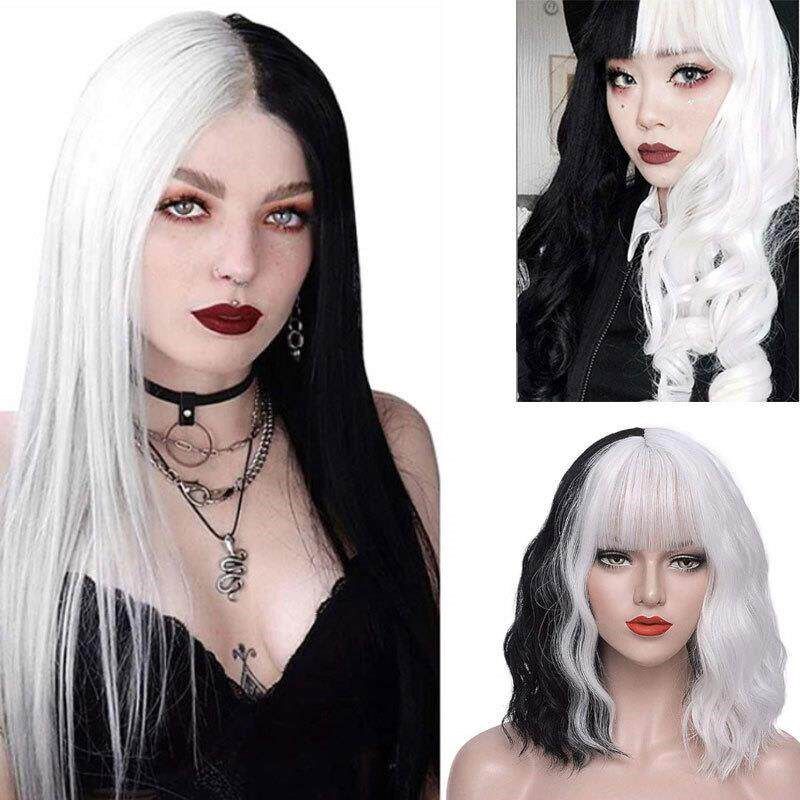 Cosplay Halloween Costume Party Wig CRUELLA Deville De Vil B