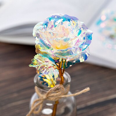 1pcs Simulation Rose Lasts Love Flowers With Light Wedding