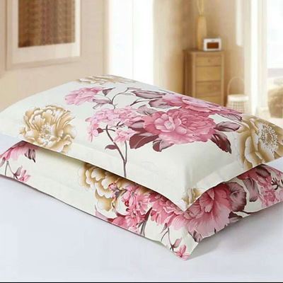 2pcs cotton bed set bedding color plain pillow case 47X74cm