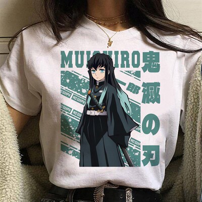 Demon Slayer Kimetsu No Yaiba t shirt women manga funny Y2K