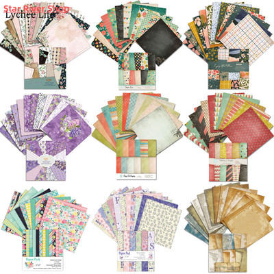 Lychee Life 12 Sheets Flower Scrapbooking Paper Art Backgrou