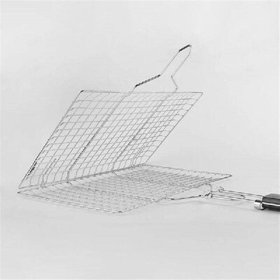 BBQ Fish Mesh Grill Basket Portable Barbecue Tools Grilling