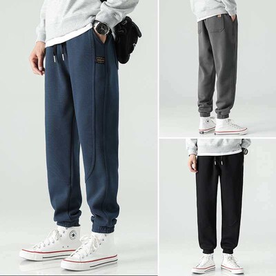 Pants Mens Summer Loose Nine-point Pants teny Bran Knitte M