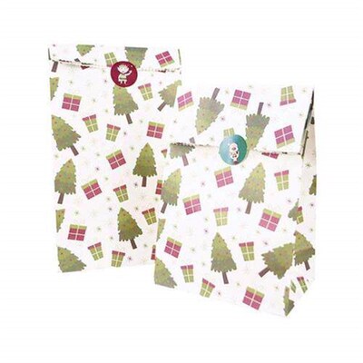 10pcs 23cm Paper Package Bag Christmas Gift Wrapping Bags