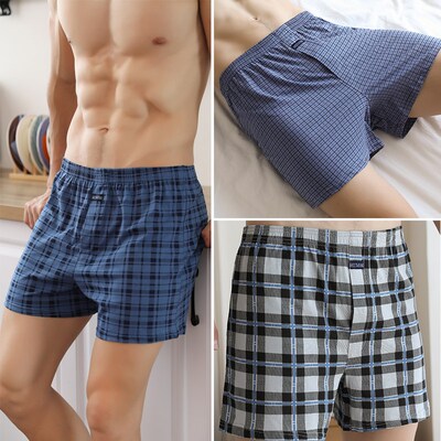 Mens cotton underwear loose boxer shorts宽松平角裤男式大码