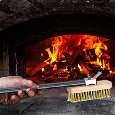 Pizza Stone Brush Brass Bristles Stone Brush Pizza Heat