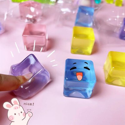Hot Fidget Toy Mini Squishy Toys Mochi Ice Block Sress Ball