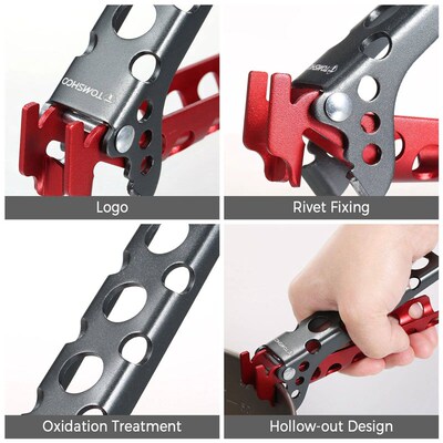 Tomshoo Aluminum Pot Clamp Pan Handler Pot Lifter Cooking Gr