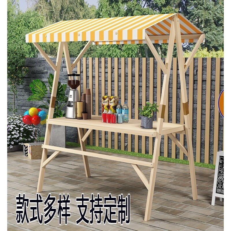 地摊车市集夜市摆摊桌移动可折叠展示架花车促销展示台集市摊位架