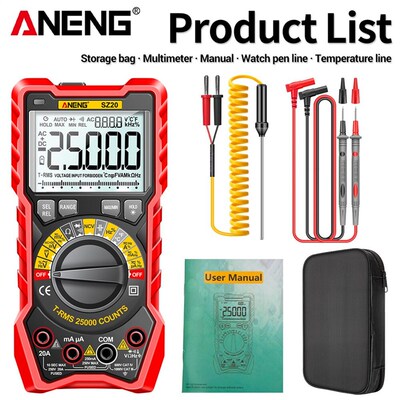 ANENG SZ20 25000 Counts Digital Multimeter AC/DC Current Met