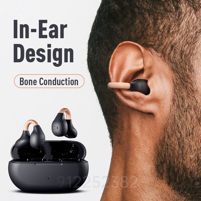 Wireless Ear Clip Bone Conduction Headphones fones Bluetooth