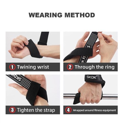 Padded Wrist Wraps Lifting Straps Weightlifting Gloves GYM