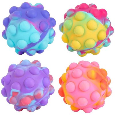 Squeeze Pop It Ball Fidget Silicone Sensory Toys Stress球